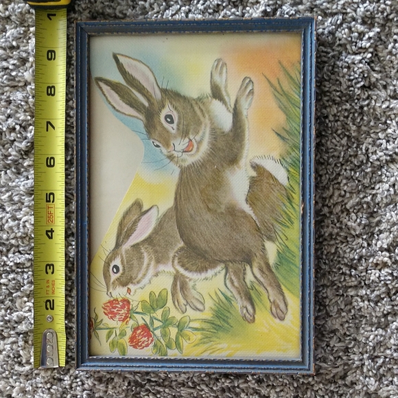 Vintage | Wall Decor | Vintage Bunny Picture Frame Is From Around 93s ...